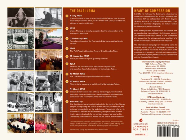 2025 ICT's annual calendar: The Heart of Compassion - Campaign for Tibet